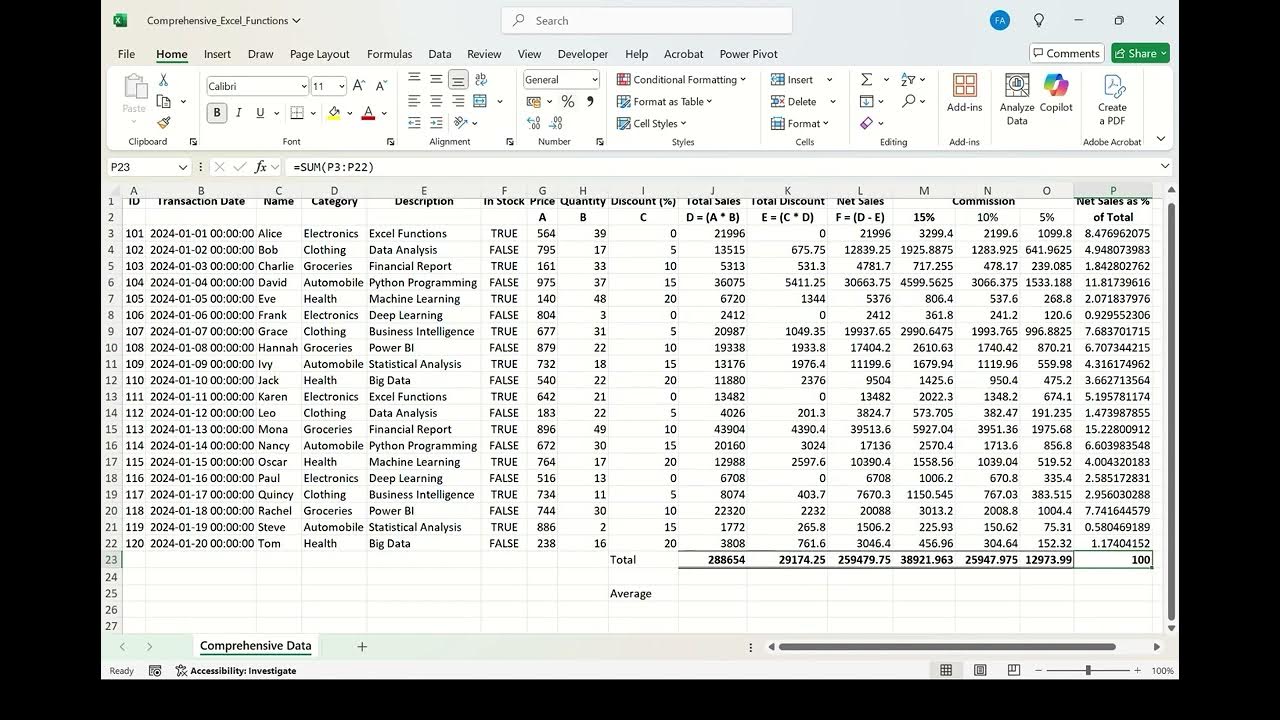 Arithmetic Function in Excel - YouTube