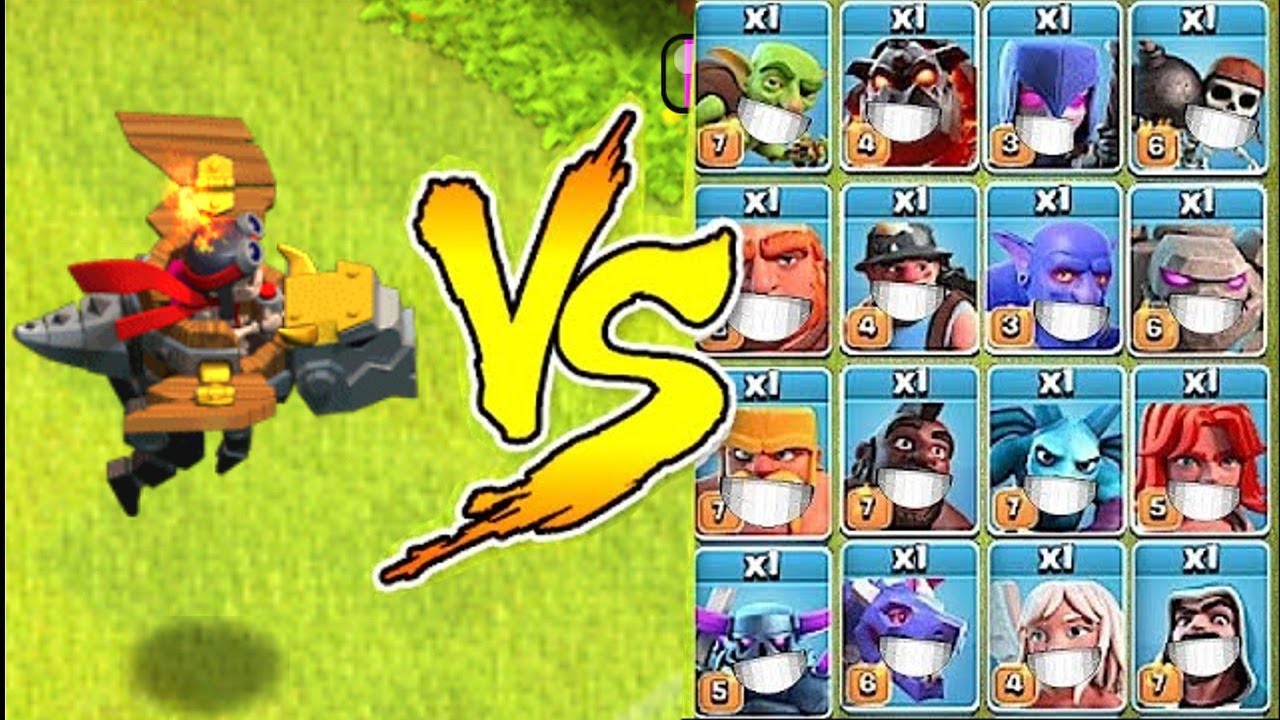 New Dragon rider Troop vs. Every Troop in the Game! | Clash Of Clans ...