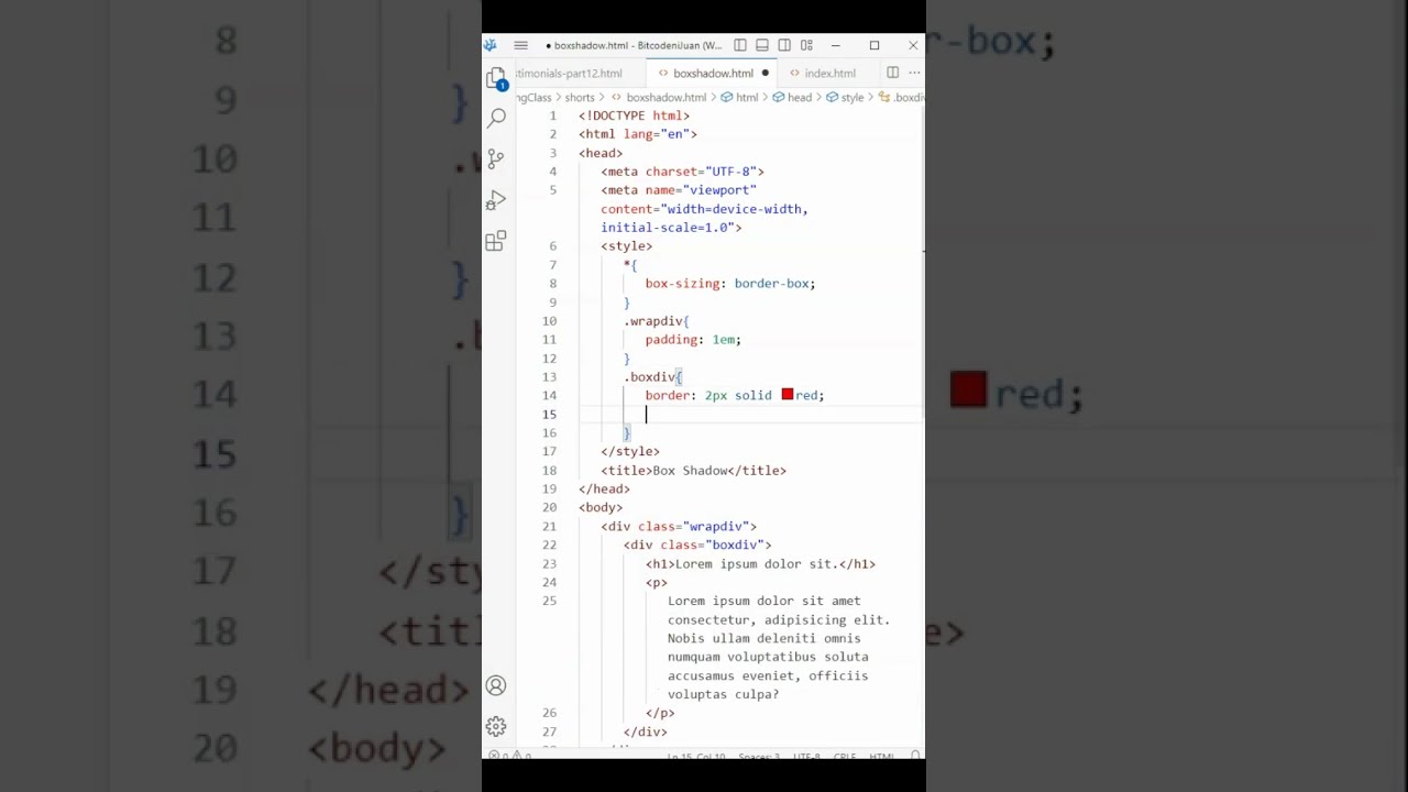 Creating Box Shadow CSS HTML For Beginners YouTube Creating Box Shadow CSS HTML For Beginners YouTube