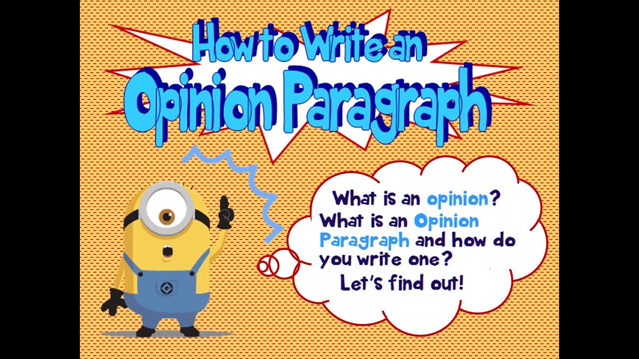 How to Write an Opinion Paragraph PPT Common Core Grades 2-5 Preivew ...