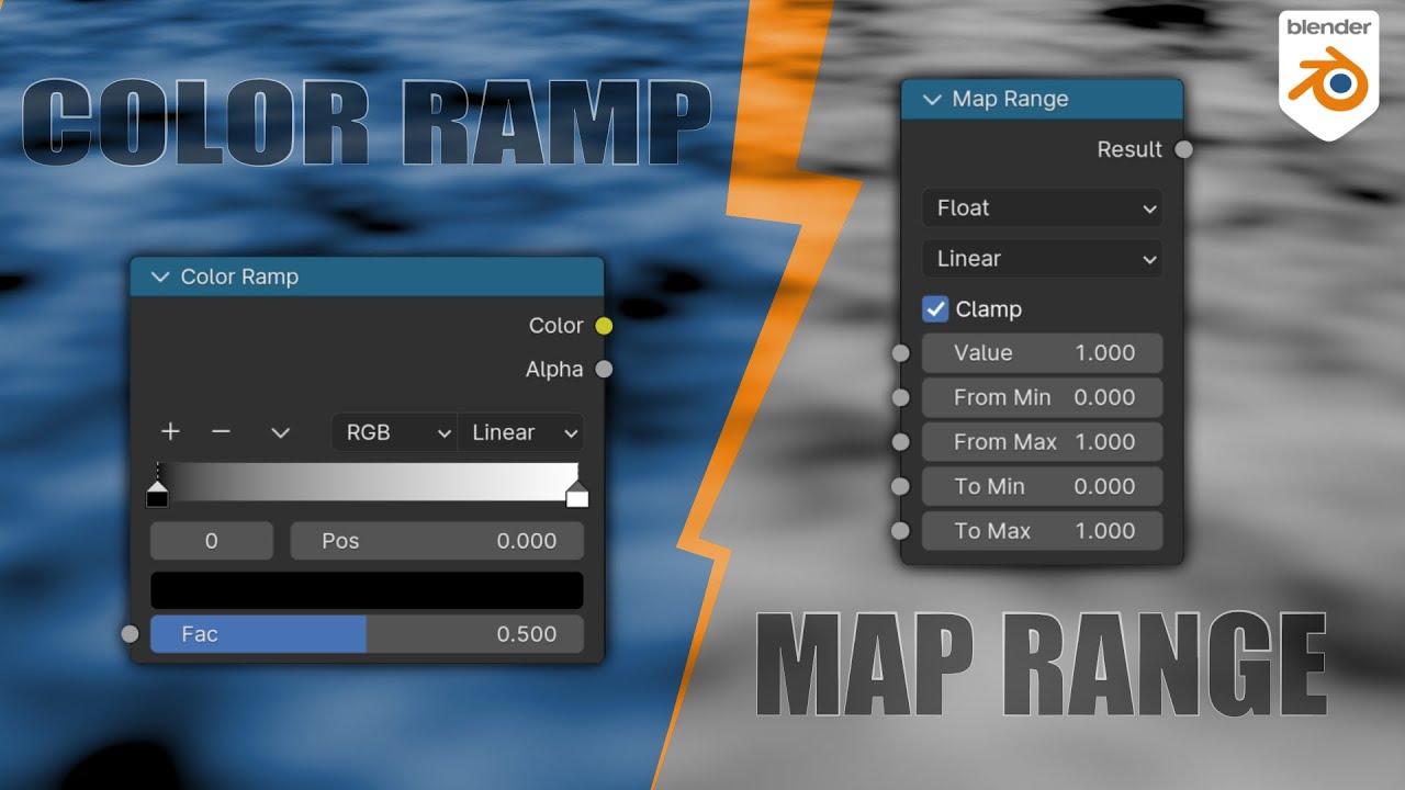 Les nœuds color ramp et map range expliqués (tutoriel Blender) - YouTube