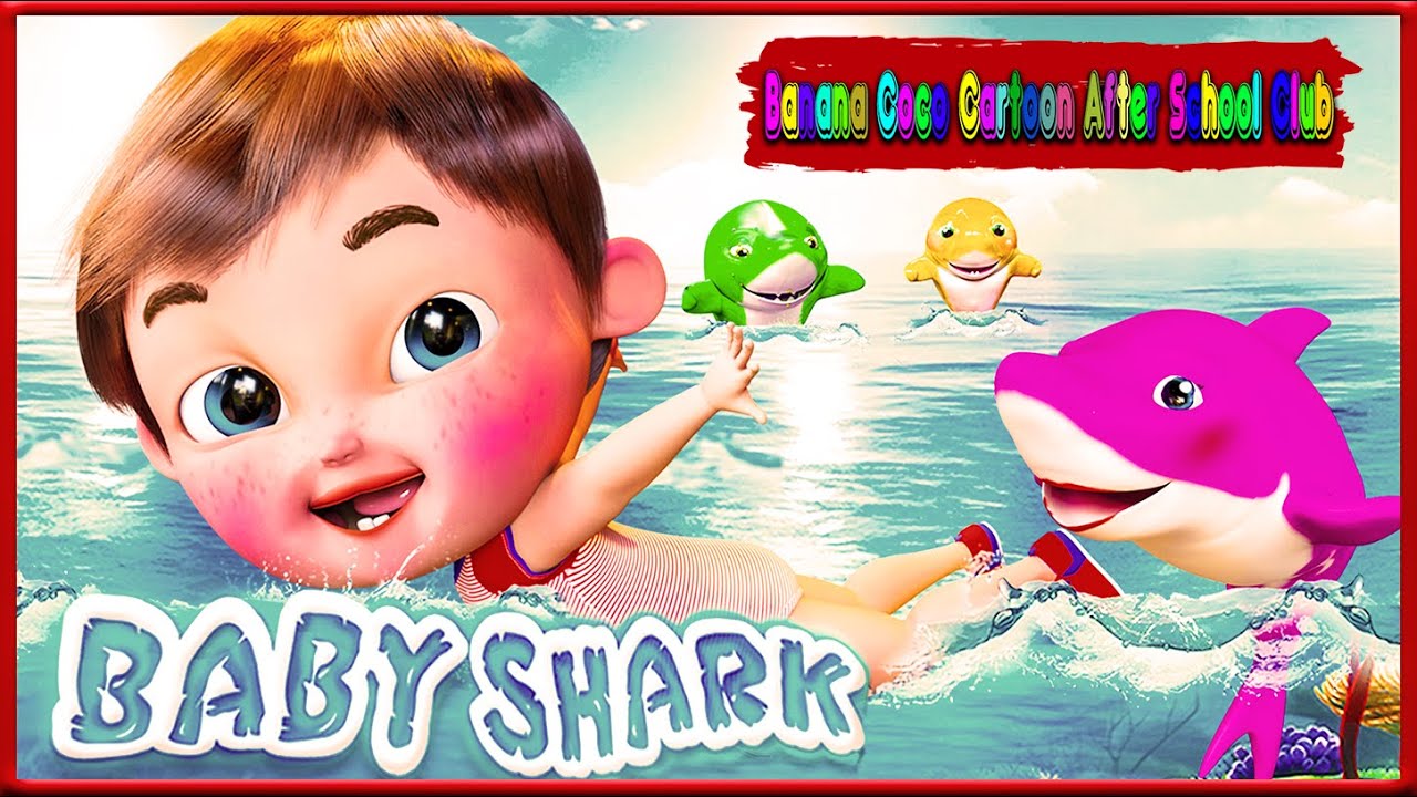 🦈Baby Shark🦈for kindergarten | Nursery Rhyme | Banana Coco Cartoon ...
