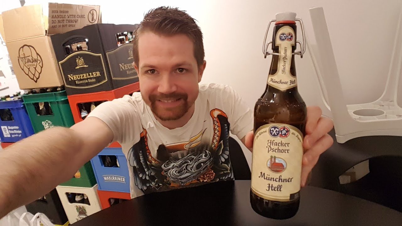 Beer review #10 Hacker-Pschorr Münchner Hell (München, Oberbayern) 🇩🇪 ...