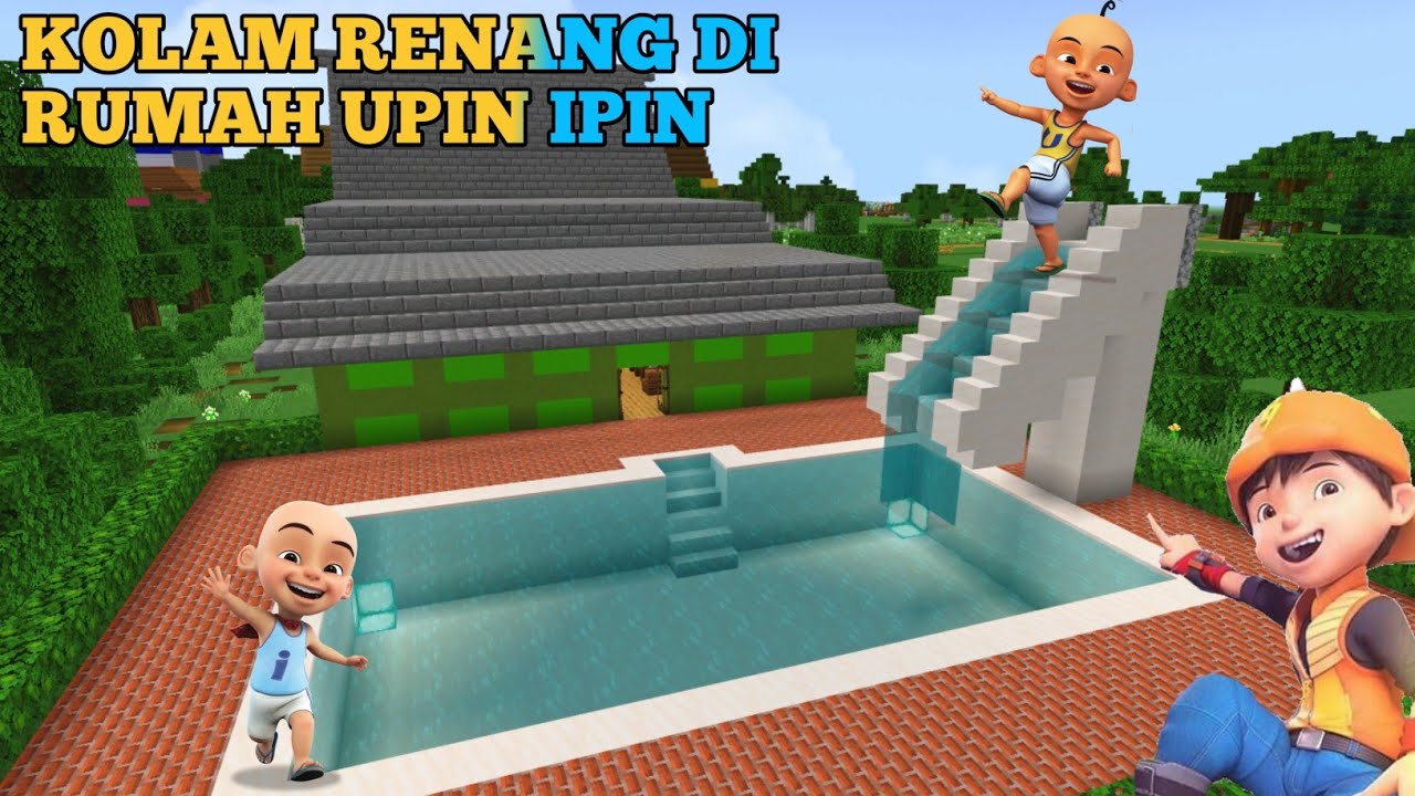BOBOIBOY BIKIN KOLAM RENANG DI BELAKANG RUMAH UPIN IPIN - YouTube