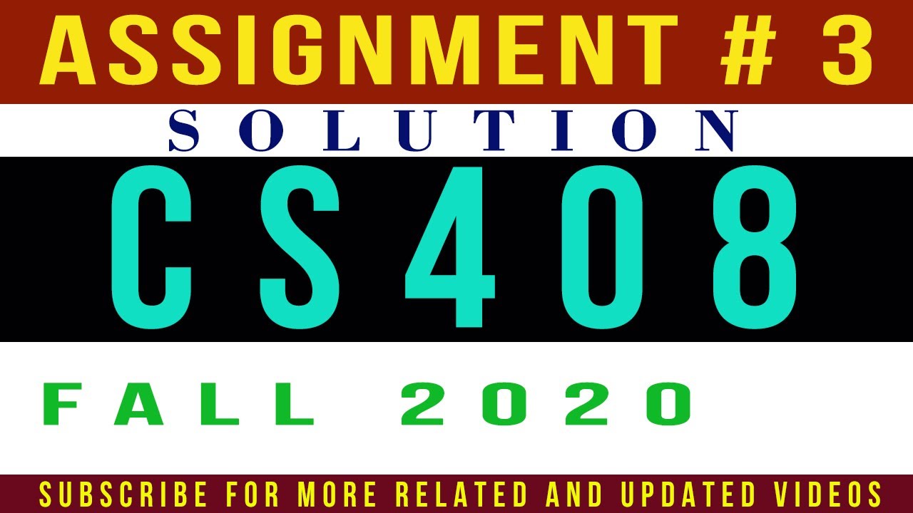 CS408 Assignment 3 Idea Solution Fall 2020 || HUMAN COMPUTER INTERACTION (CS408) Assignment ...