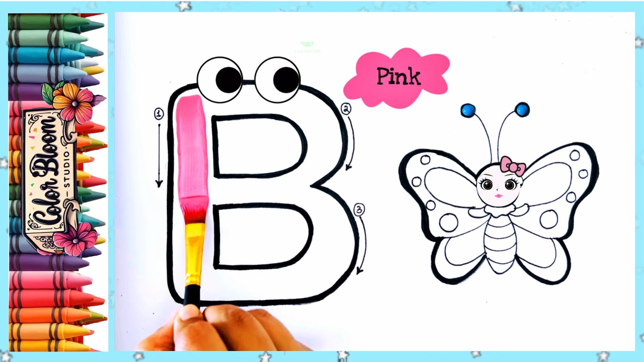Learn The Alphabet - Letter B | Fun With Words, Drawing & Coloring For ...