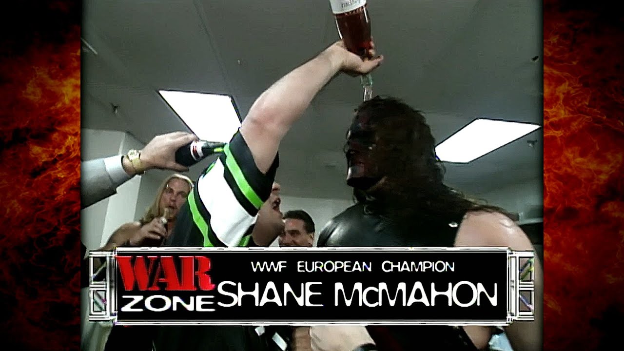 Kane & Shane McMahon w/ Chyna vs Triple H & X-Pac European Title Match ...