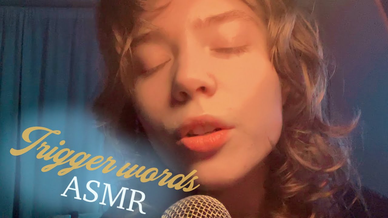 ASMR ⭐️ trigger words ⭐️close-up soft whispering & rain sounds for ...