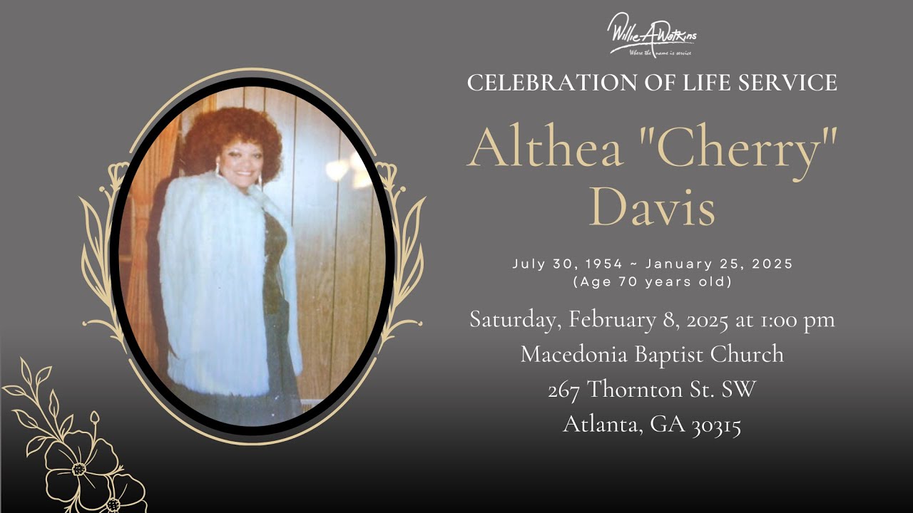 Celebrating The Life & Legacy of Althea "Cherry" Davis - YouTube