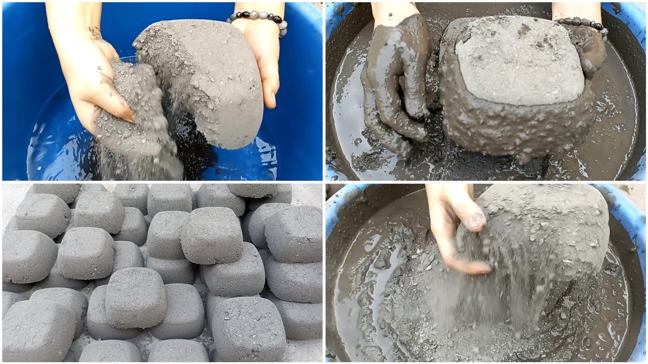 Asmr: Very Soft Silky Dusty Gritty Cement Concrete Blocks Crumbling In ...