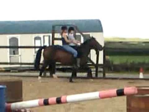 bareback jump with bets :) - YouTube