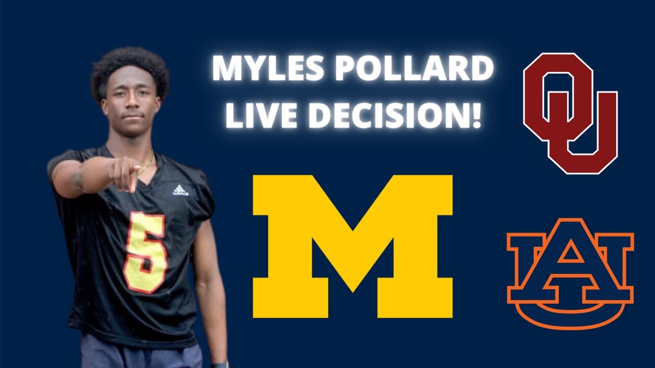 LIVE! Four-Star CB Myles Pollard Makes College Decision - YouTube