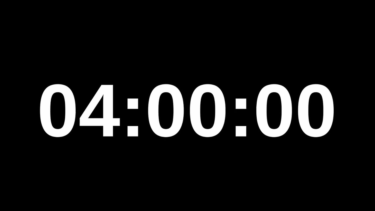 4 Hour Timer - 240 Minute Countdown Timer - YouTube