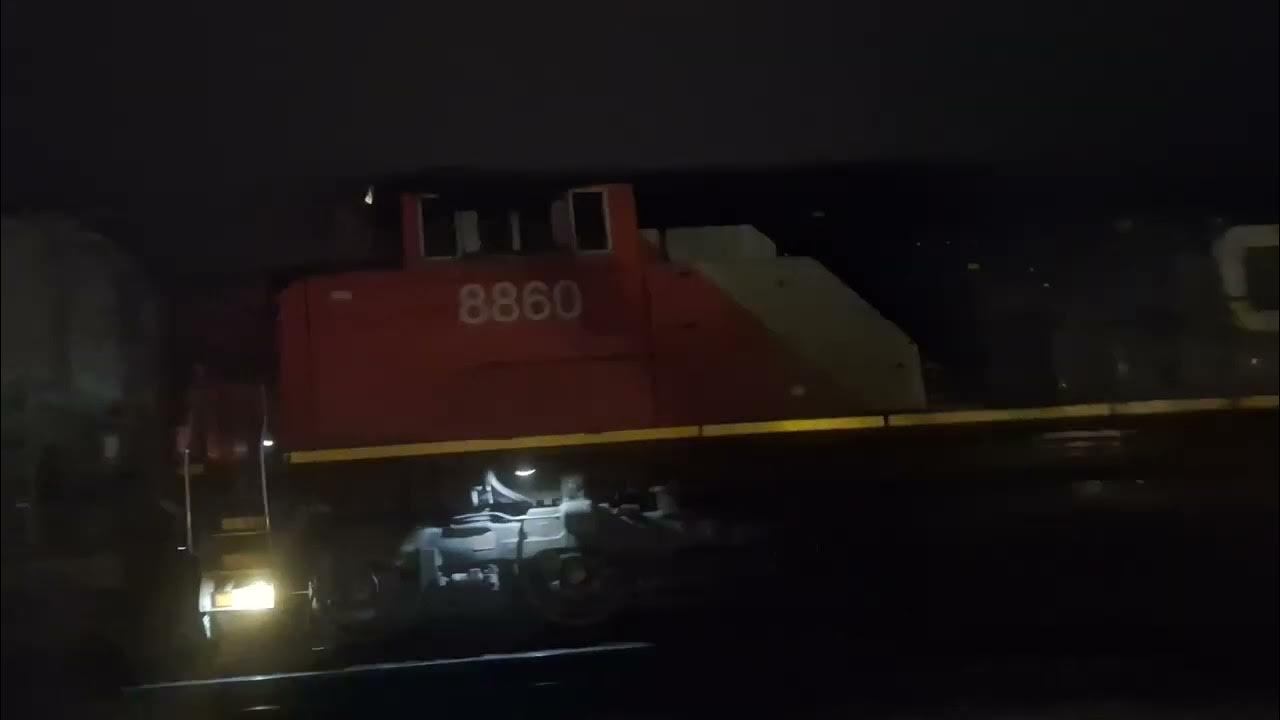 Northbound Grain Train With A CN SD70M-2 DOU CN 8924 & CN 8860 - YouTube