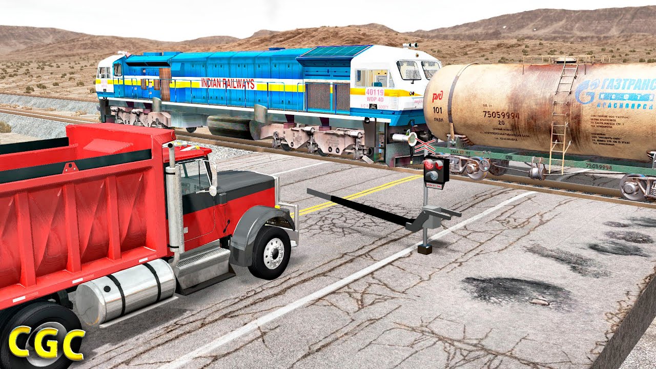 MY Mods RailRoad Barrier BeamNG Drive - YouTube