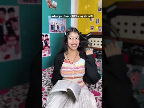 When you have a BTS Army sister 😅💜 #viralshort #comedy #btsaarmy #brother #sister