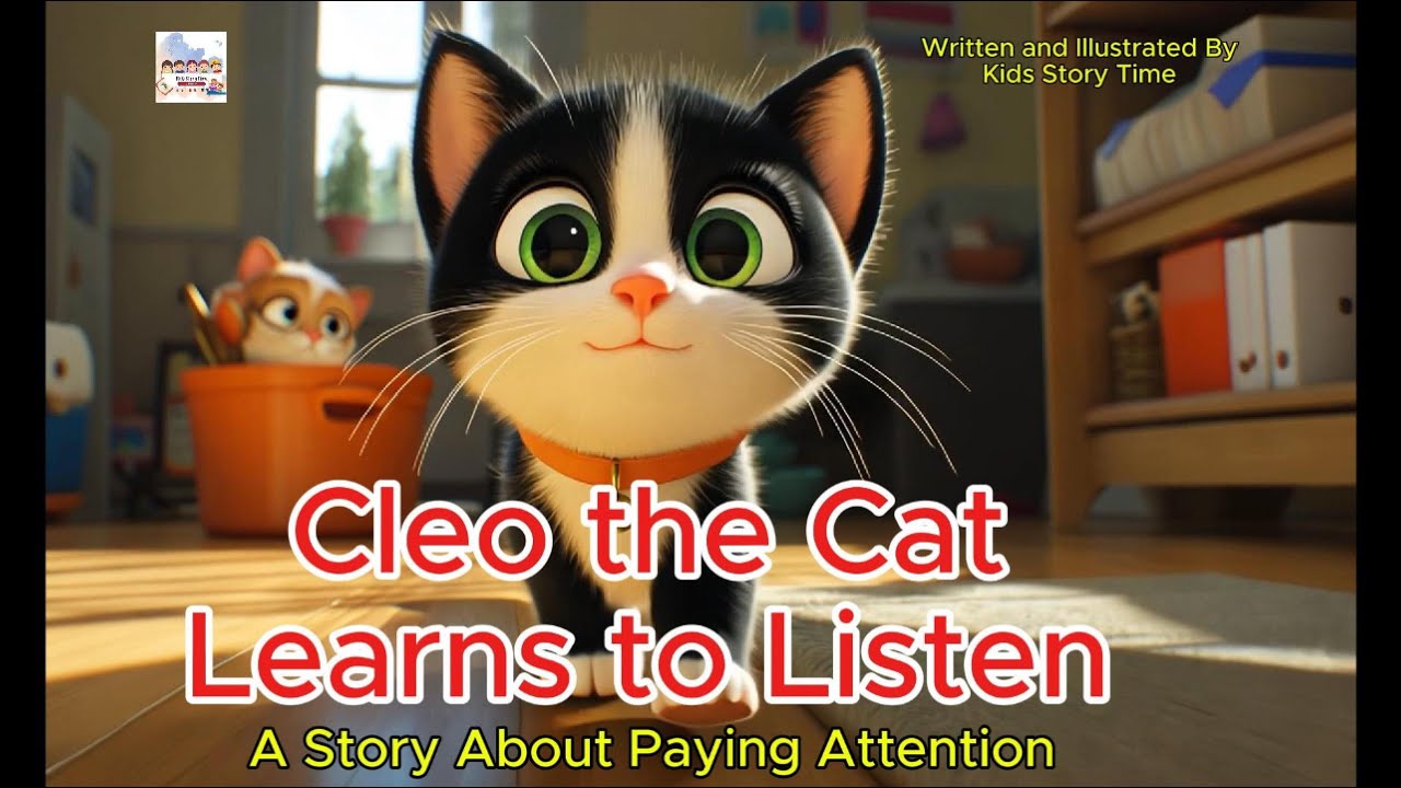 Cleo the Cat Learns to Listen | A Story About Paying Attention - YouTube