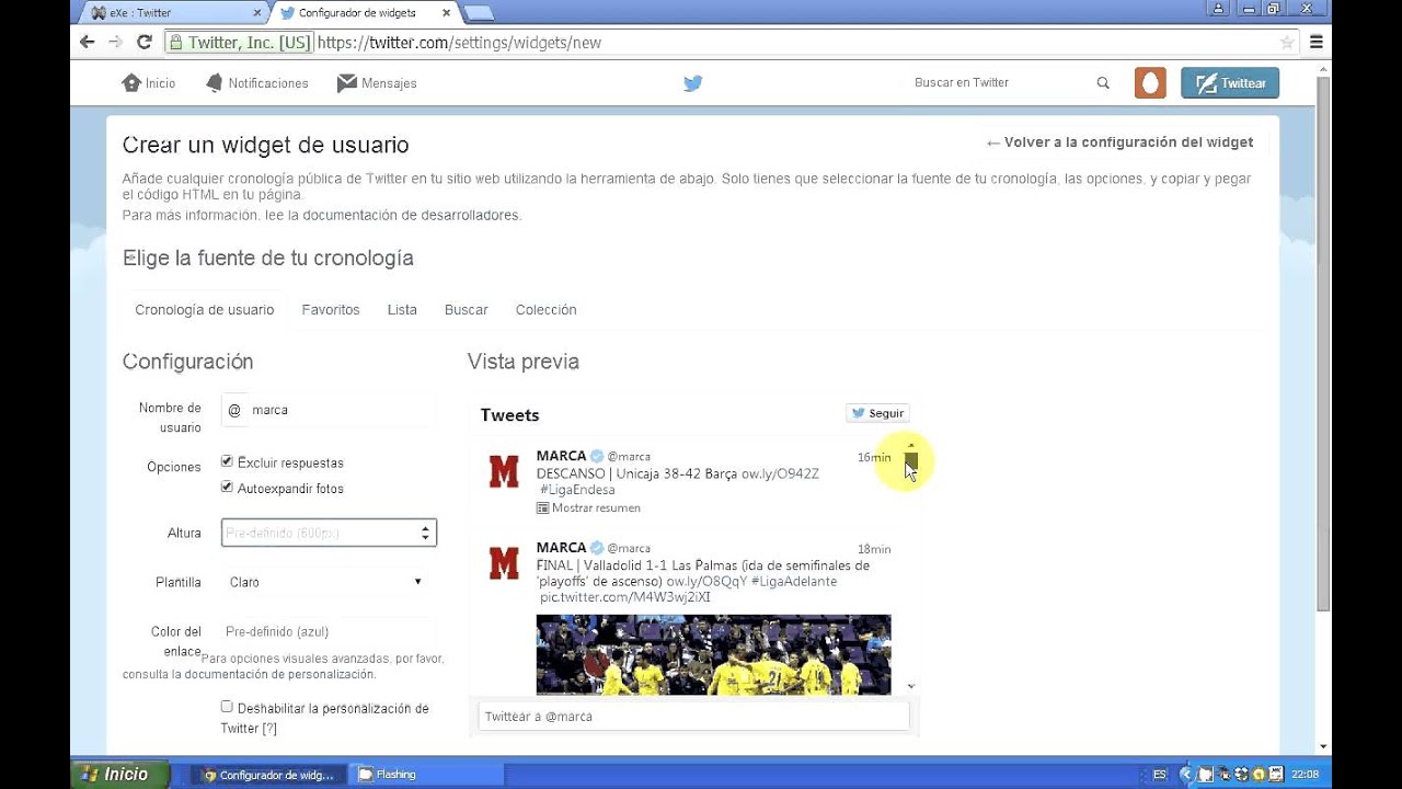 Video tutorial Insertar Twitter en Exelearning - YouTube