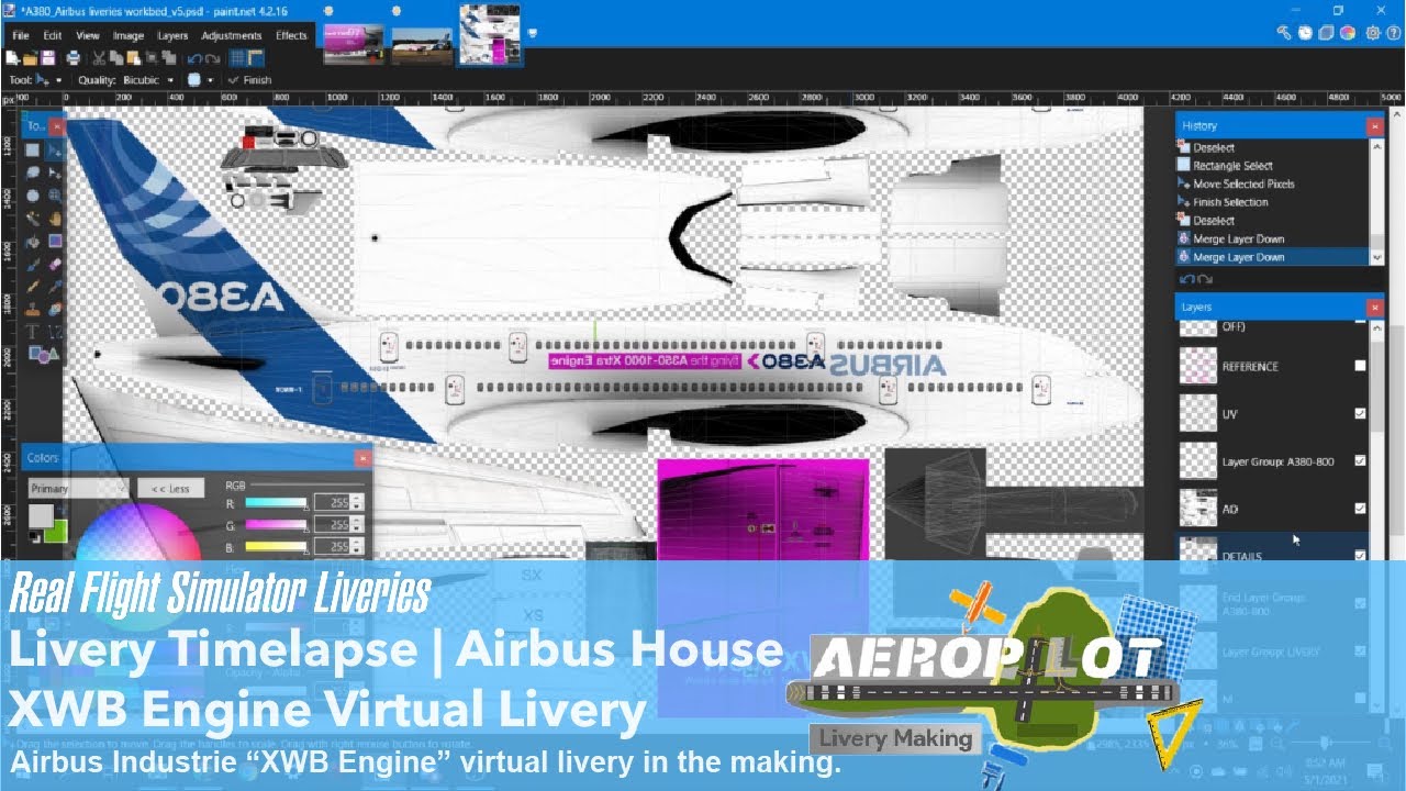 RFS Livery Timelapses | A380 Airbus House “XWB Engine” Livery - YouTube