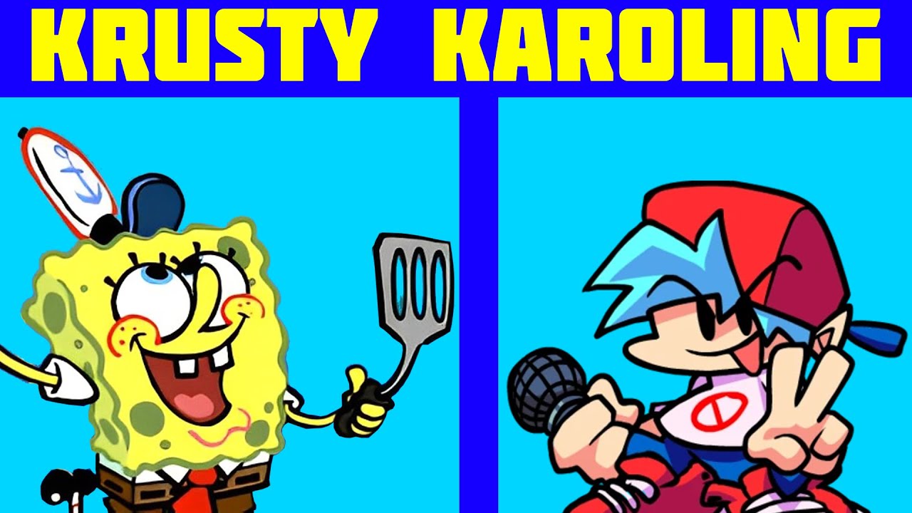 FNF Krusty Karoling | Bob Esponja Full Week (FNF Mod)(Playing FNF ...