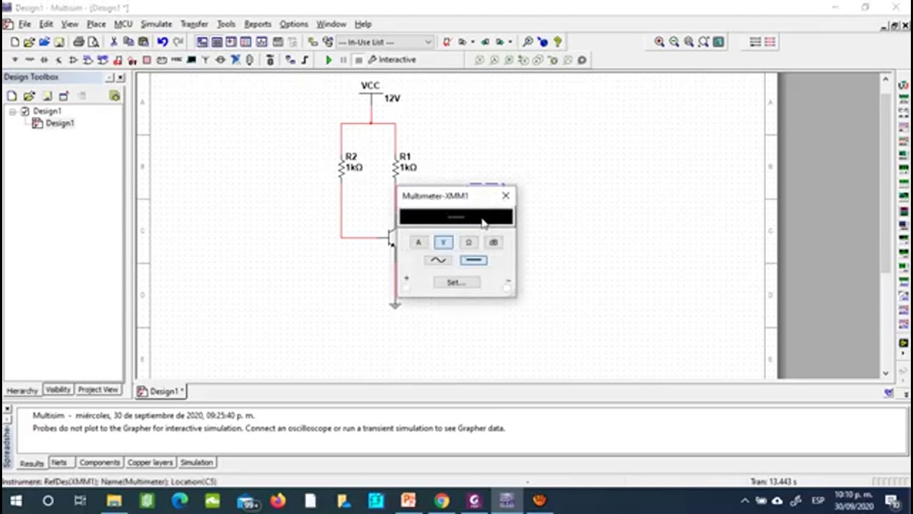 Practica 4 Simulación de ejercicios de de transistores usando Multisim ...