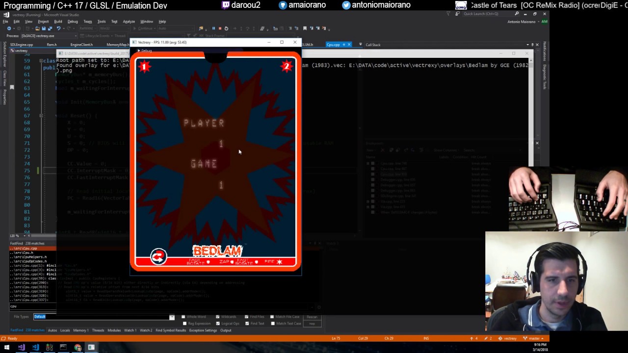 Ep. 60 - Programming a Vectrex Emulator [Vectrexy|C++17] - YouTube