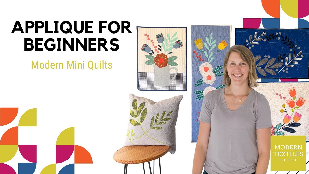 Modern Applique Mini Quilt Tutorial - YouTube