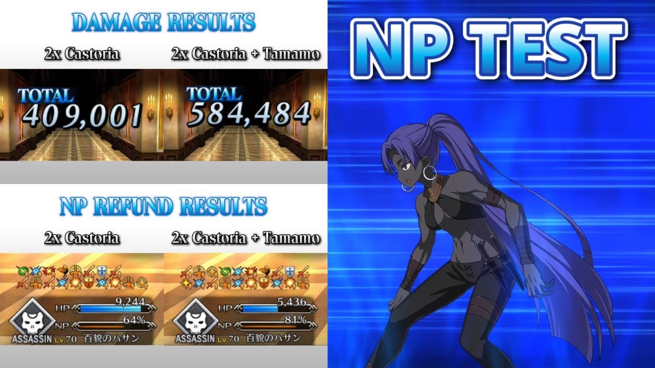 【Fate/Grand Order】 Hassan of the Hundred Personas NP Damage Test - YouTube