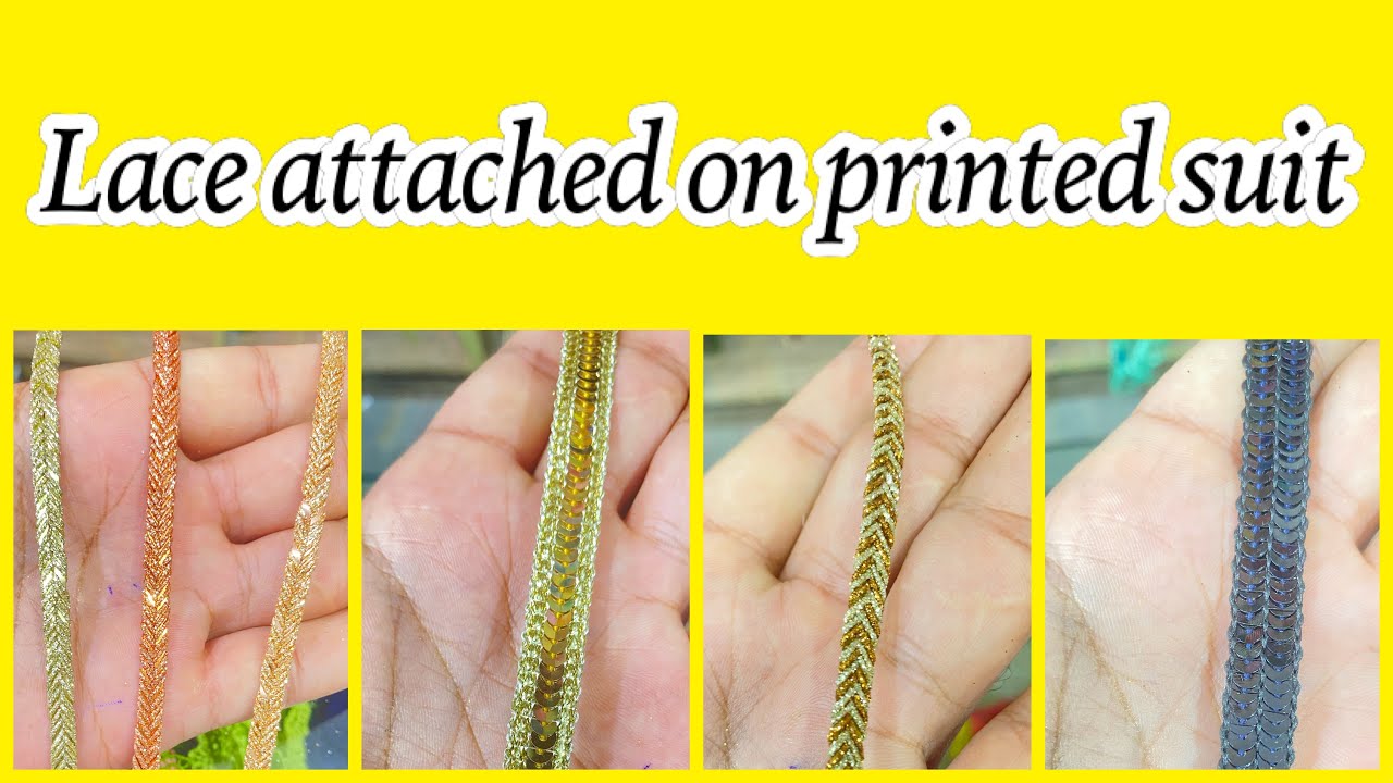 Printed Suit New Lace Design||Stylish and Trendy Laces on Printed Dress ...