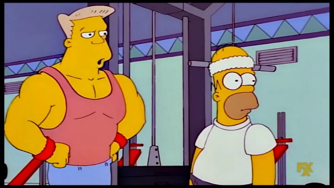 The Simpsons: Homer slims and gets muscles [Clip] - YouTube