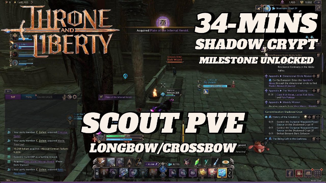 3 INSANE EPIC Drops SCOUT PVE Shadow Crypt [Throne and Liberty] - YouTube