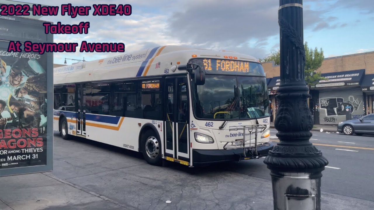 2022 New Flyer XDE40 Takeoff At Seymour Avenue - YouTube