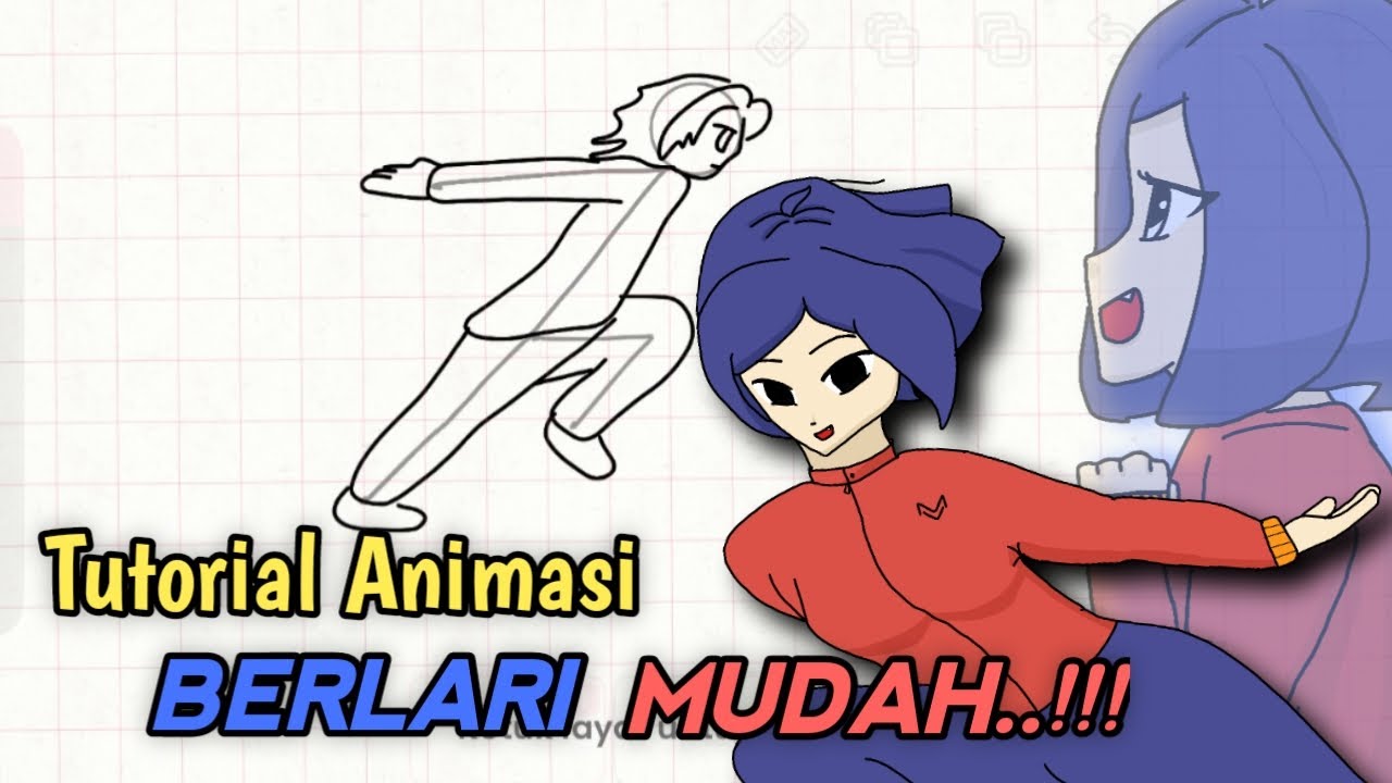 TUTORIAL ANIMASI BERLARI II MUDAH #tutorial #animasi #flipaclip #vanimaker - YouTube