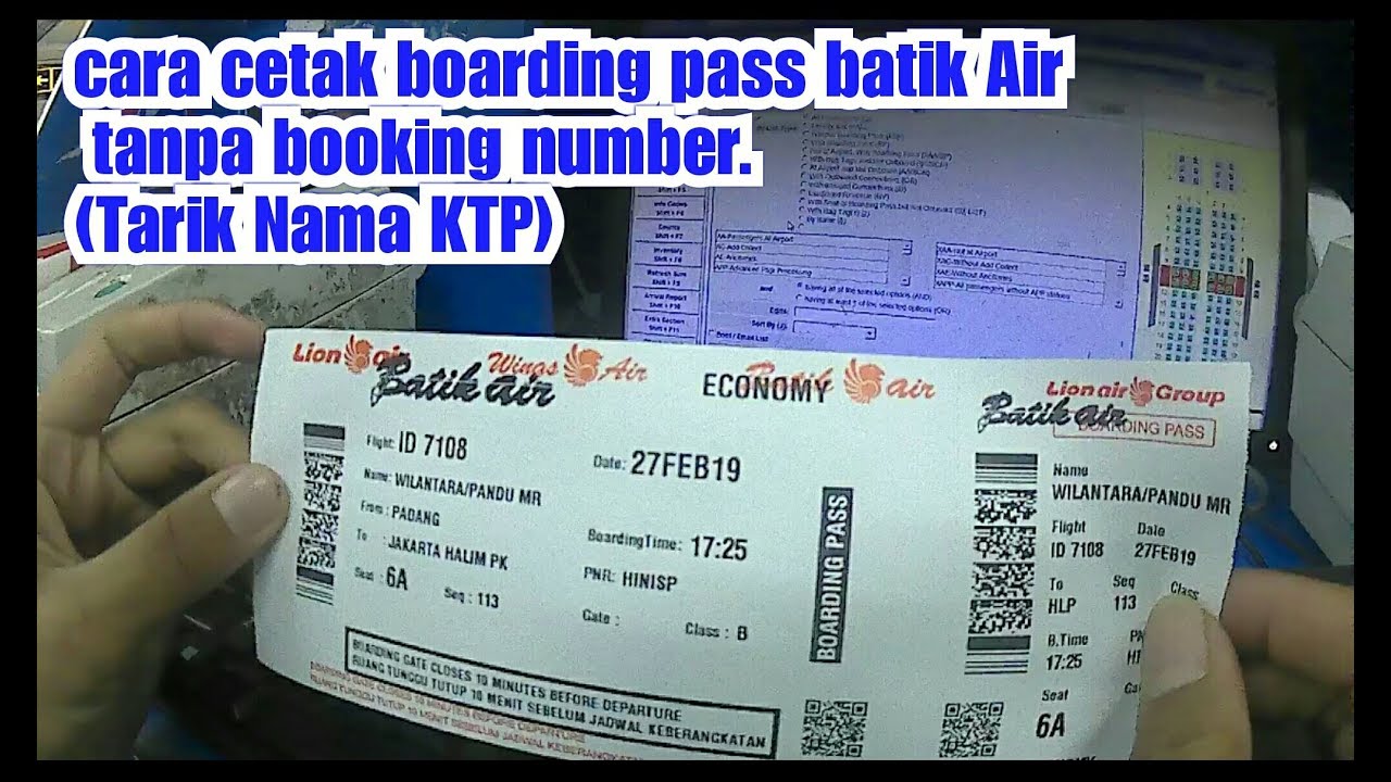 Cara cetak boarding pass pesawat - YouTube
