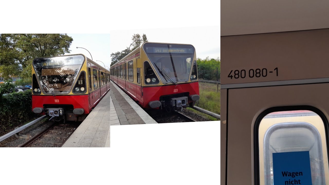 S-Bahn Berlin: BR 480 auf der S47 - YouTube