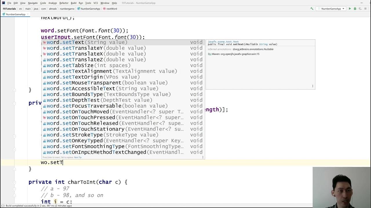 JavaFX Game: Numbers to Words - YouTube