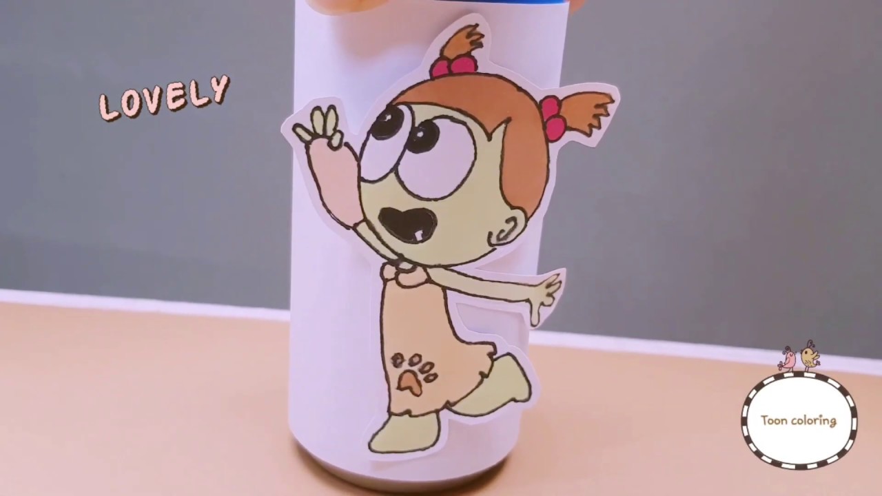 spookiz | zizi | drawing | toon coloring | making paper dolls - YouTube