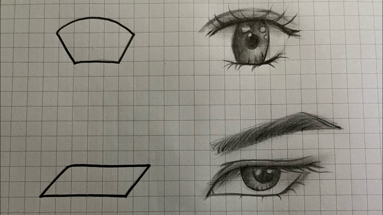 Drawing anime eyes | tutorial #art #drawing - YouTube