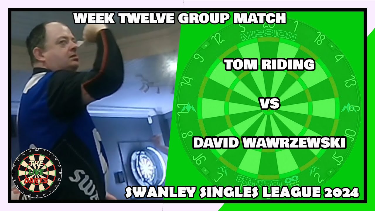 DARTS | Swanley Singles Week 12 | Tom Riding vs David Wawrzewski - YouTube