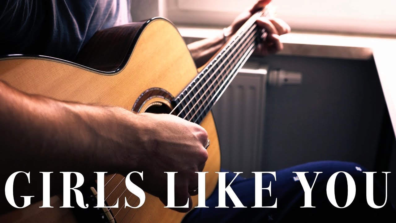 (Maroon 5) Girls Like You - Fingerstyle Guitar Cover (with TABS) - YouTube