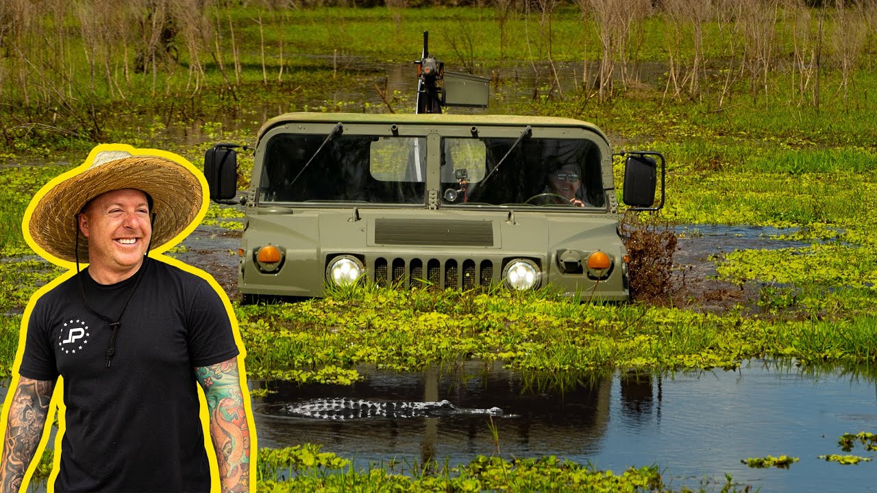 Driving Humvee Through The FLORIDA Swamps - YouTube