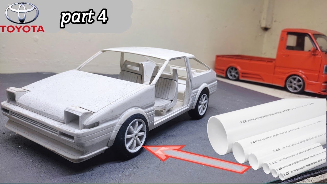 make rc car wheels from pvc pipe and sponge. and I run it - YouTube