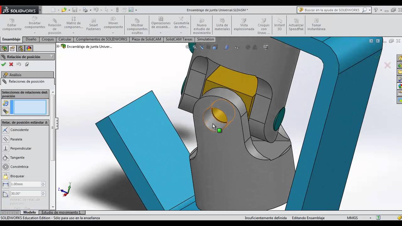 Tutorial | | Ensamblaje Básico | | SOLIDWORKS - YouTube