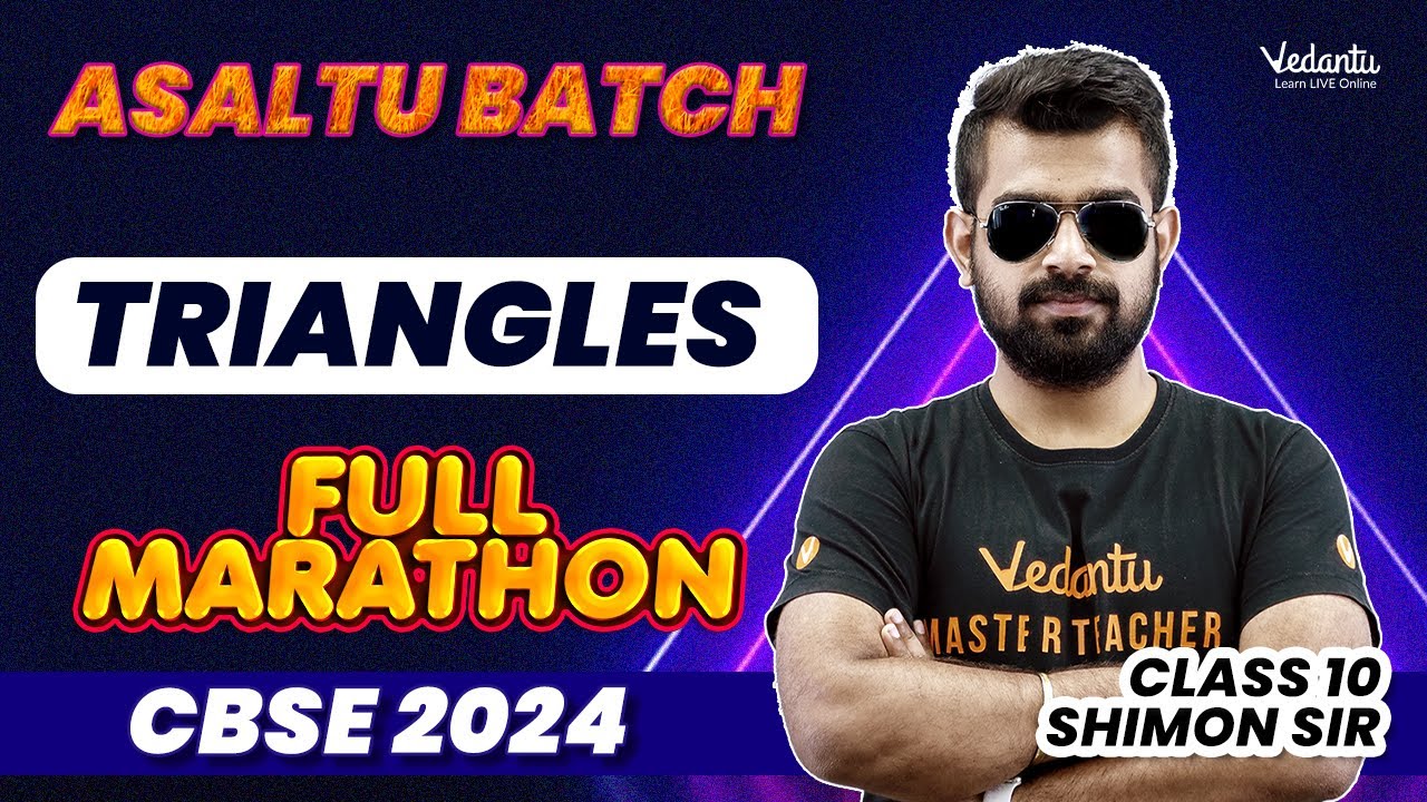 Triangles | Full Marathon | Class 10 | CBSE 2024 |🔥 Shimon Sir - YouTube