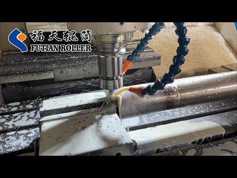Slender Roller Shaft CNC Milling #futianroller #machining #shaft # ...