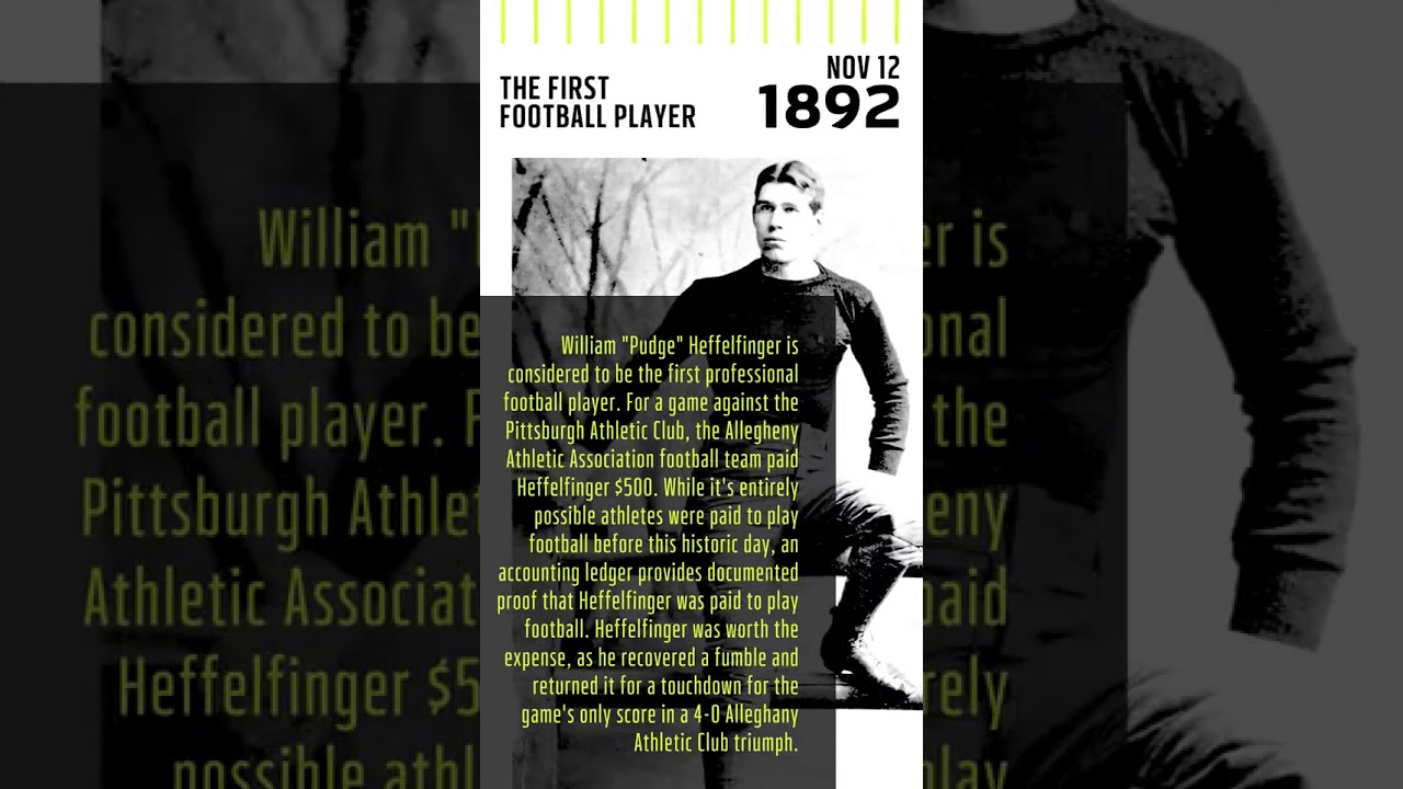 The first NFL player - YouTube