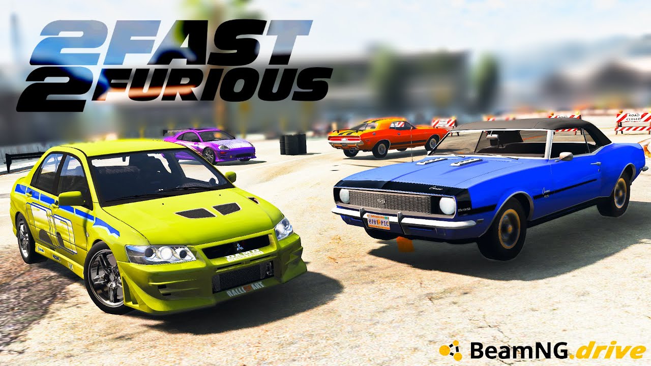 2 FAST 2 FURIOUS | Pink Slip Race (Eclipse & Evo Vs Camaro & Challenger ...