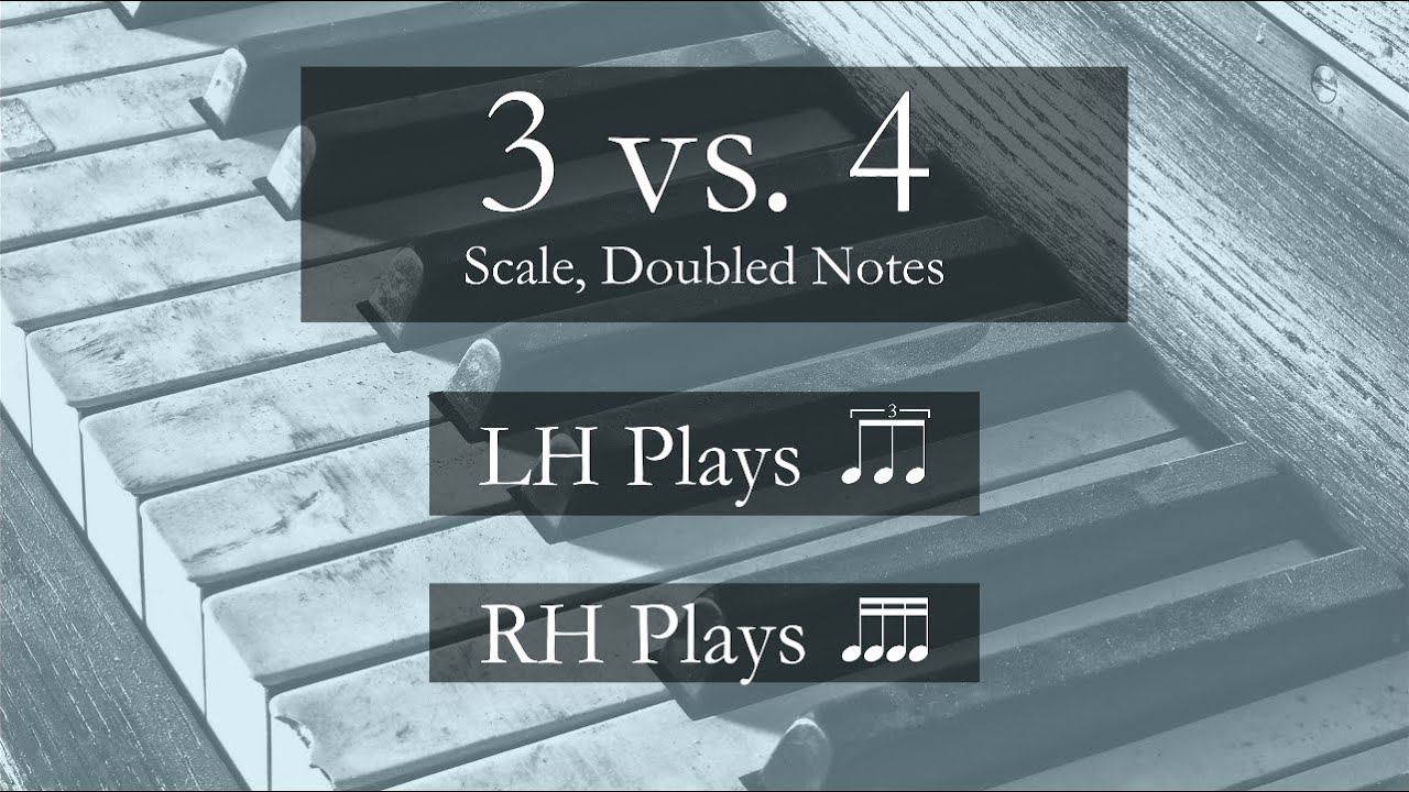 Polyrhythms: 3 vs 4 with a Major Scale, Doubled Notes - YouTube