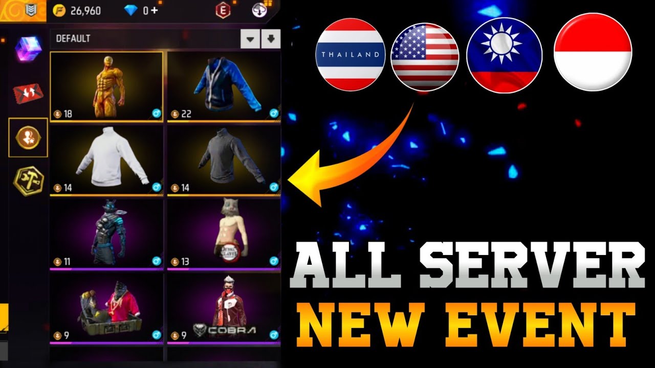 "FREE FIRE ALL SERVER NEW EVENT | FREE FIRE TODAY EVENT | FF GLOBAL ...
