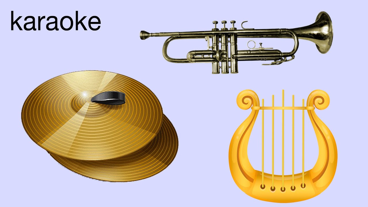 Cymbals, harp, trumpet - musical instruments for children | Тарелки ...